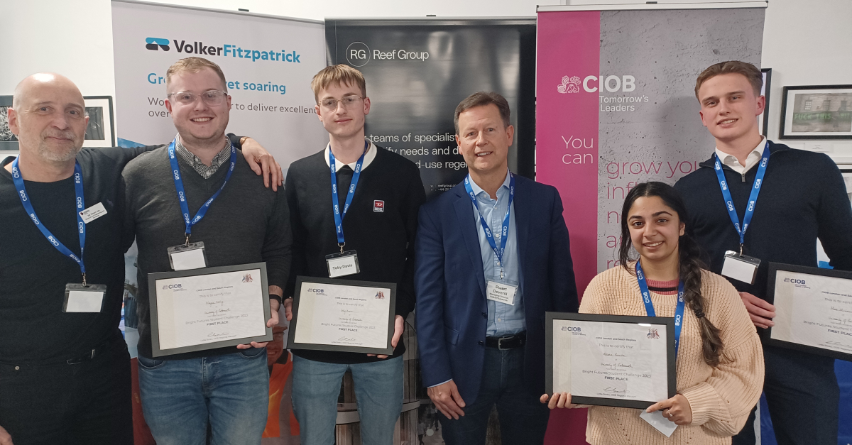VolkerFitzpatrick Sponsors CIOB Bright Futures Student Challenge 2023 | VolkerFitzpatrick